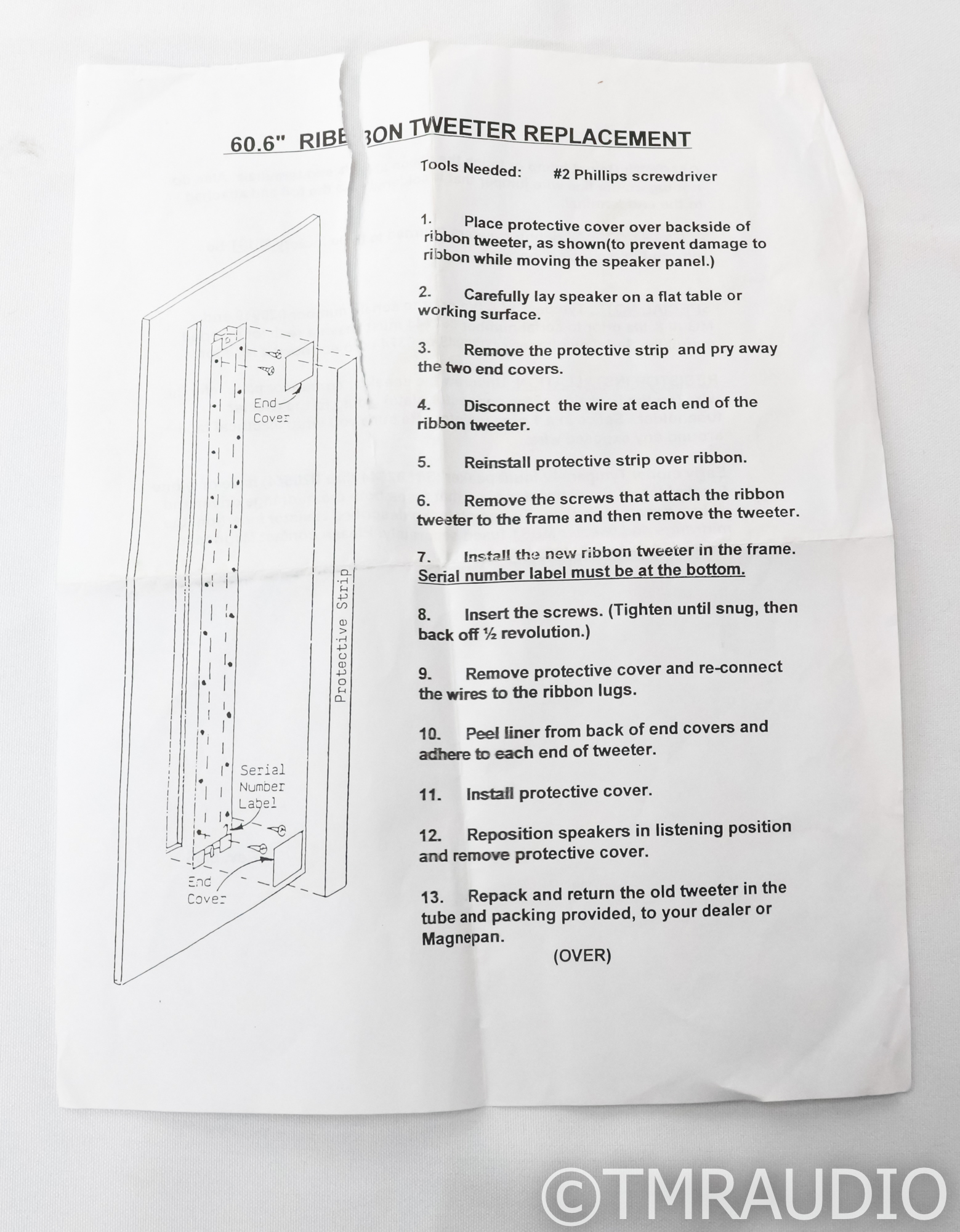 Magnepan Ribbon Tweeter Replacements; 60.6" Pair - The Music Room