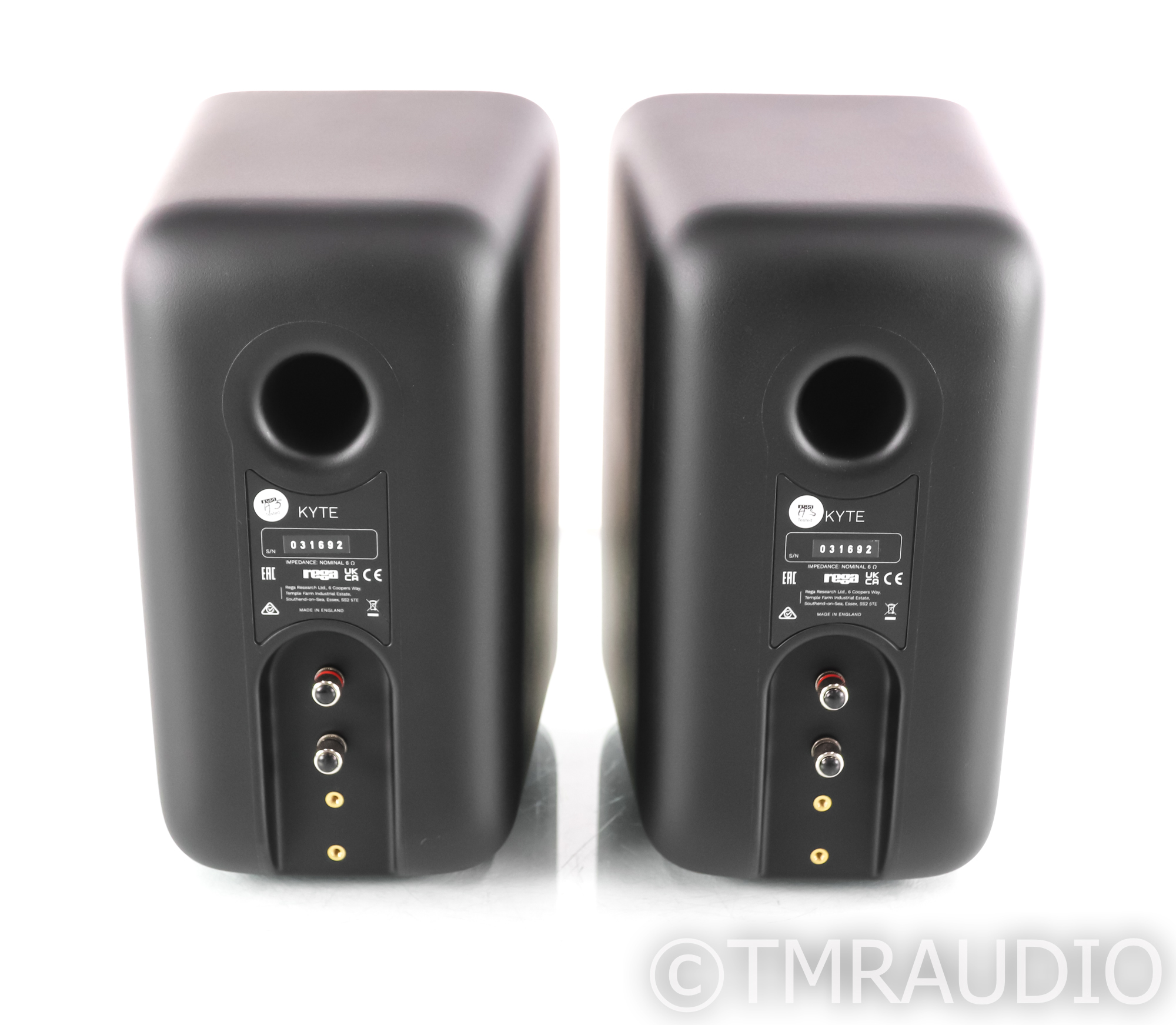 Rega Kyte Bookshelf Speakers; Black Pair (Open Box) - The Music Room