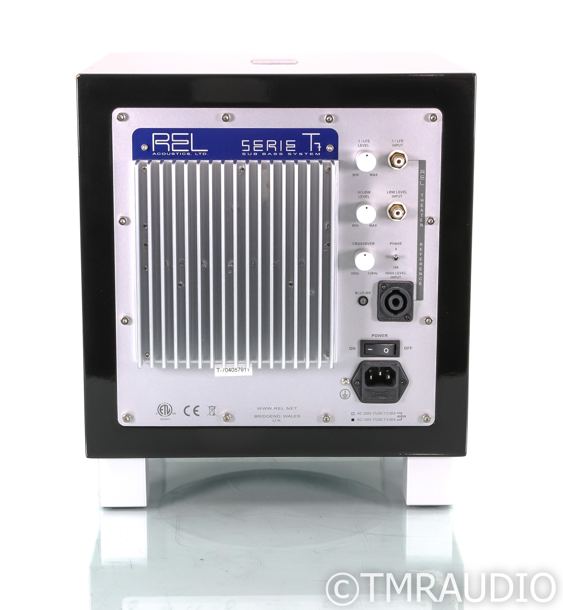 REL T7 8" Powered Subwoofer; Piano Black - The Music Room