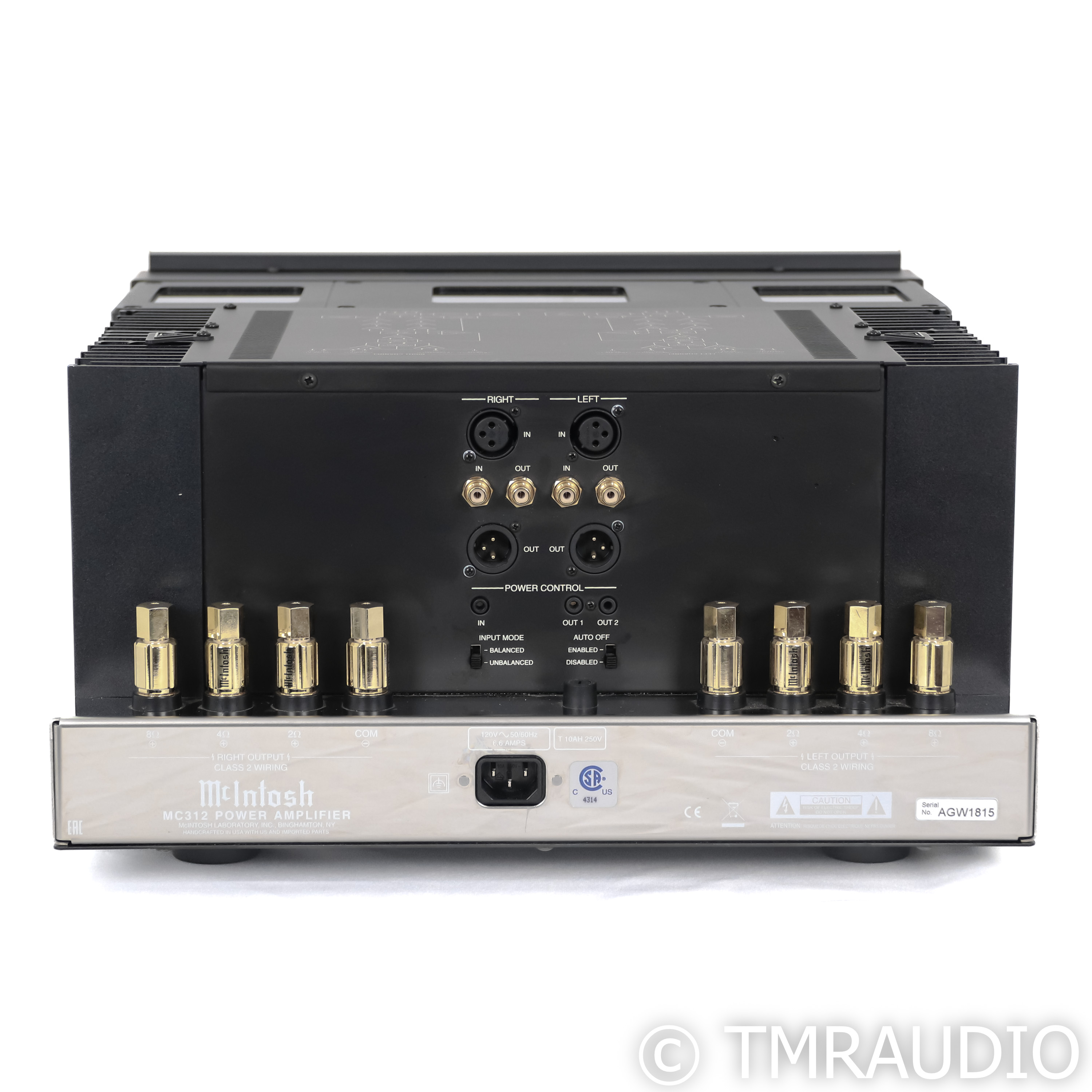 McIntosh MC312 Stereo Power Amplifier; Black - The Music Room