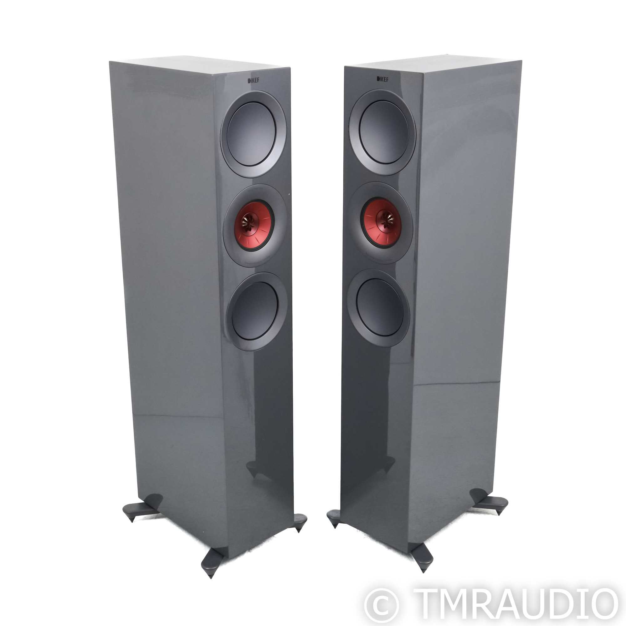 KEF R7 Meta Floorstanding Speakers; Titanium Gloss Pair - The Music Room