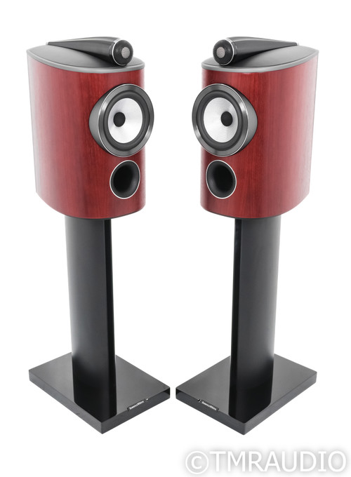 B&W 805 D4 Bookshelf Speakers; Rosenut Pair w/ Stands - The Music Room
