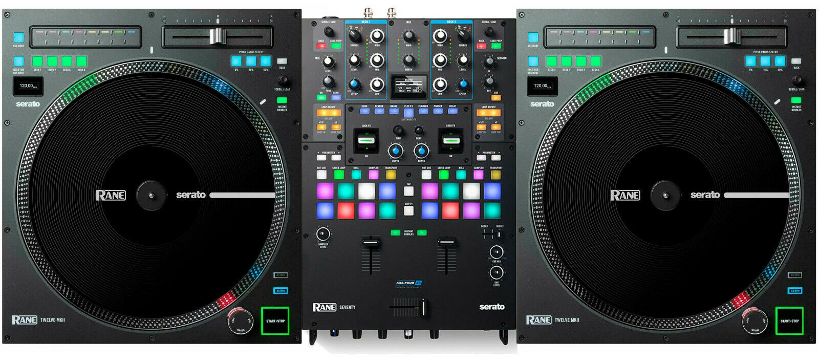 2021 model 2x Rane TWELVE MKII 12" Motorized Turntable + 1x Seventy ...