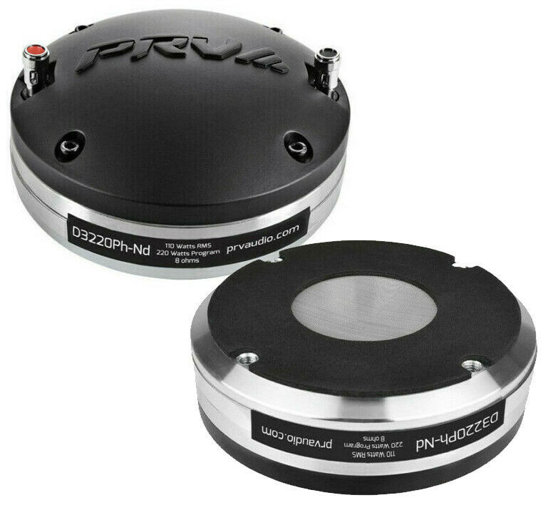 2x PRV D3220Ph-ND 2" PHENOLIC NEODYMIUM COMPRESSION DRIVER 220W 8-Ohms