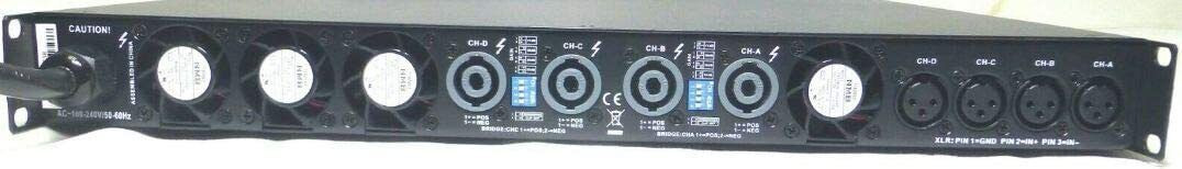 CVR Audio D-1504 BLUE Professional Power Amplifier 1 Space 1500 Watts x ...