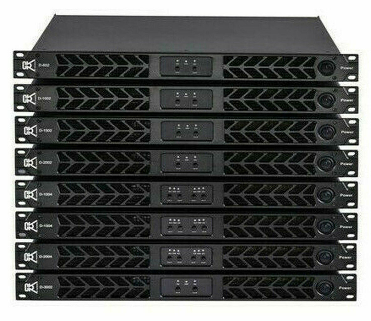 CVR D-1002 Black Series Professional Power Amplifier 1 Space 1000 Watts ...