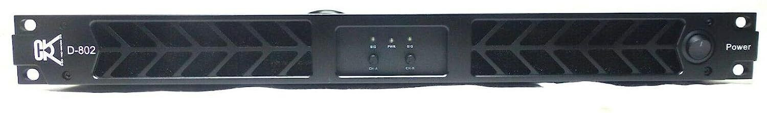 CVR Audio D-802 BLACK Professional Power Amplifier 1 Space 800 Watts x ...