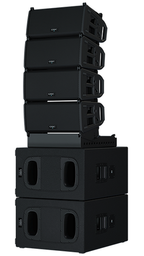QSC LA108 8" 2-Way Powered Line Array Portable DJ Active Loudspeaker ...