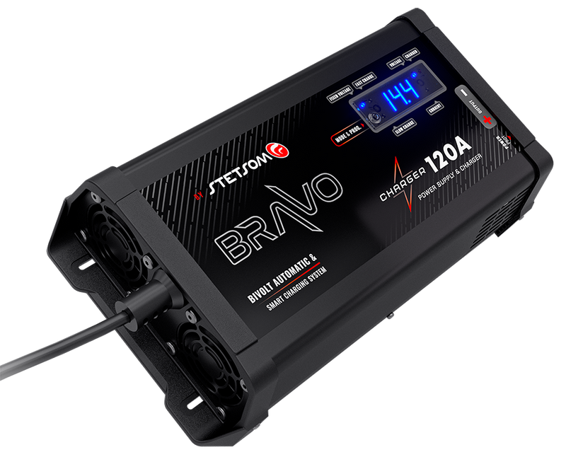 Stetsom BRAVO Charger 120A automatic BI-VOLT & smart charging system