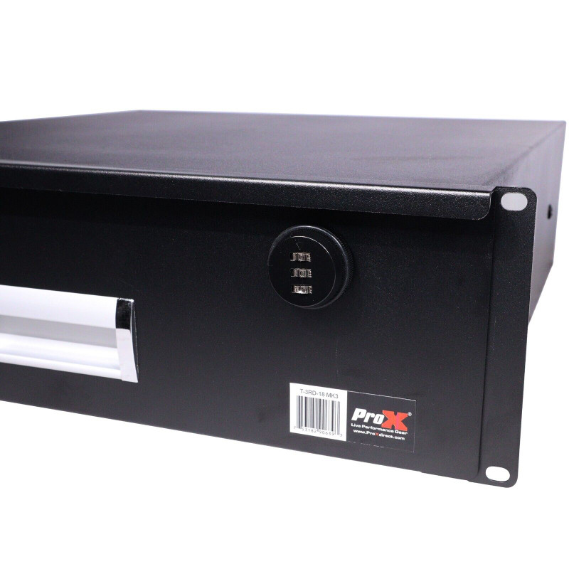 ProX T-3RD-18 MK3 3U Rack Space 18" Depth Rack Mount Drawer for Audio ...