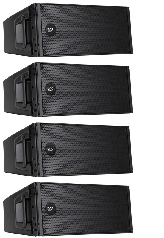 4x RCF HDL 20-A ACTIVE LINE ARRAY 1400 Watts with Two Powerful 10" DJ / Club Speakers (MINT)