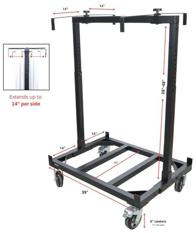 ProX X-STGX6, Rolling dolly for 4X4 & 4X8 Ft. Stage Platforms ...