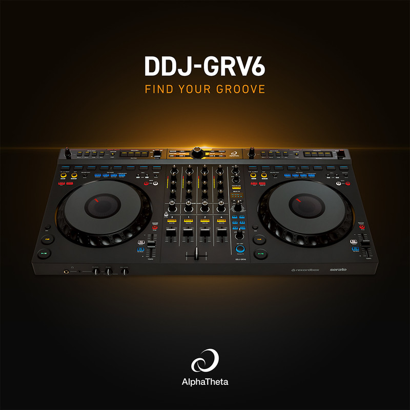 AlphaTheta DDJ-GRV6 DJ controller with Groove Circuit and 4-channel mixer