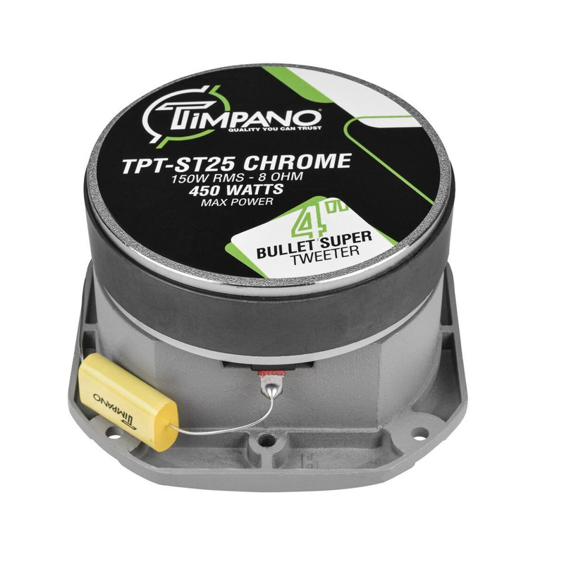 Timpano TPT-ST25 CHROME 4" PRO Audio Super Tweeters 900 Watts 8 Ohm ...