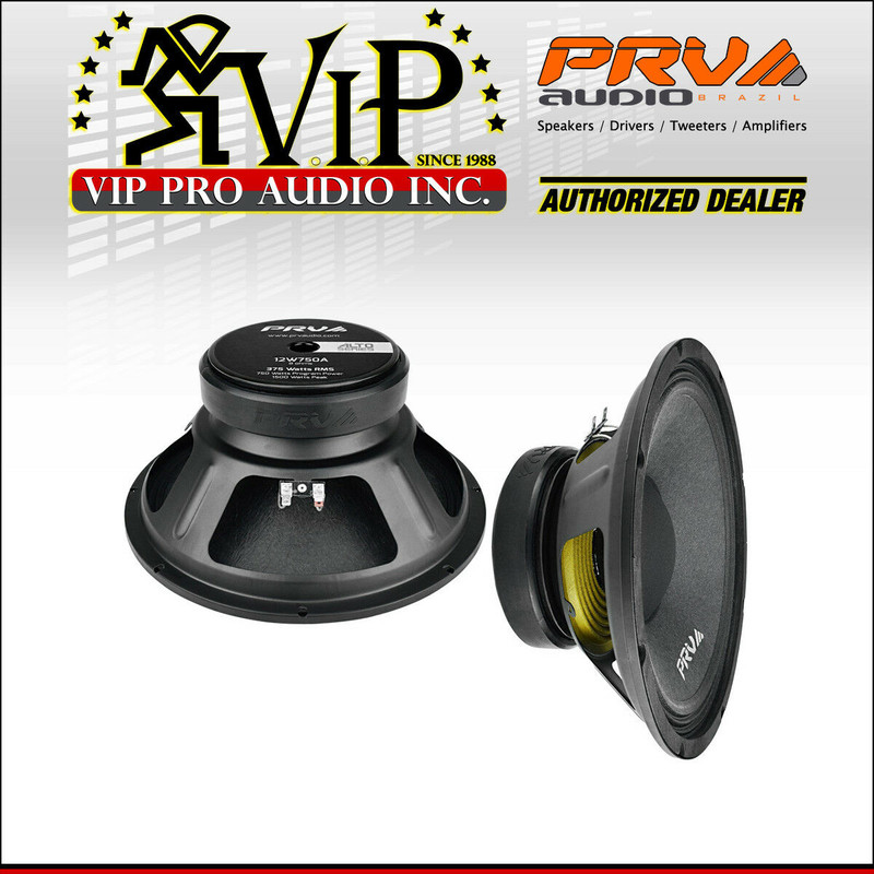 PRV 12W750A 12" Woofer Pro, DJ, Studio, Bass Guitar Speaker 750 Watts 8 ...