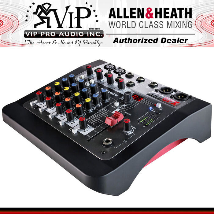 Allen & Heath ZED-6FX Compact 6 Input Mixer With Effects & 48V Phantom ...