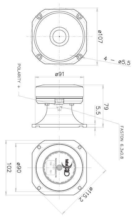 2x Faital Pro FD371 1" Super Tweeter 70 Watts 8-Ohms Bullet Tweeter 107dB