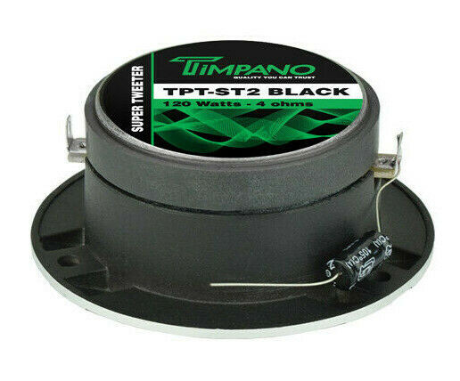 Timpano TPT-ST2 Black 4" Round Tweeter 120W 1" Voice Coil 105dB 4-Ohm ...