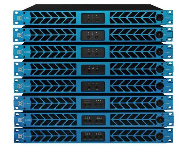CVR Audio D-1004 BLUE Professional Power Amplifier 1 Space 1000 Watts ...