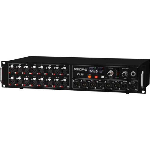 Midas DL16 16 Input, 8 Output Stage Box w/ 16 Midas Microphone ...