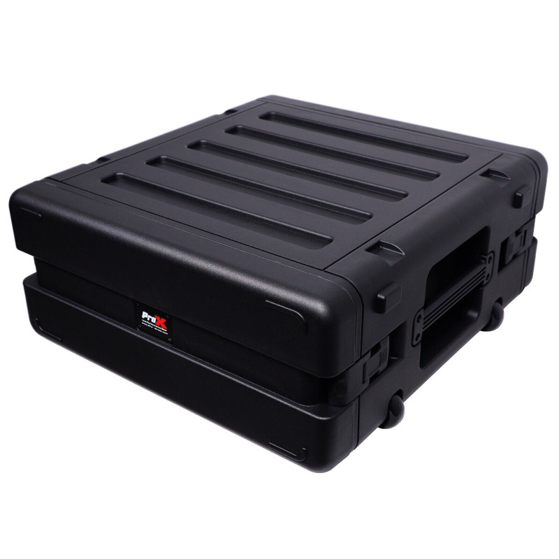 ProX XM-4UHW 4U Rack Air Tight Water Sealed ABS Case with Retractable ...