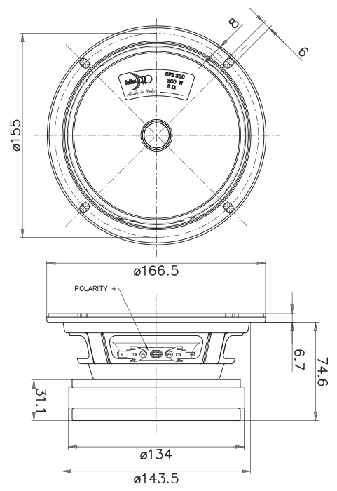 4x FAITAL PRO 6FE300 6.5" Mid-Bass / Midrange Speaker 350W Waterproof ...
