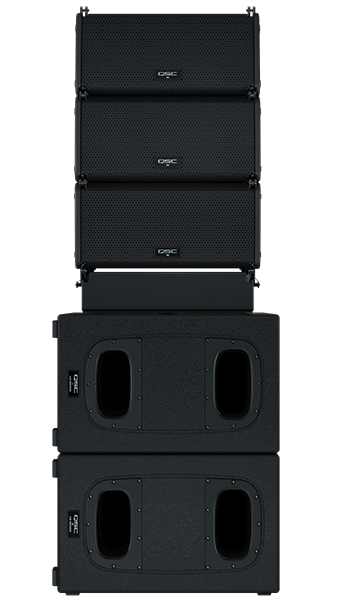 QSC LA108 8" 2-Way Powered Line Array Portable DJ Active Loudspeaker ...