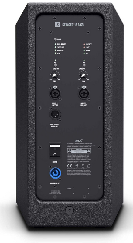 LD Systems STINGER 8 A G3 Active 8" 2-Way Bass-Reflex PA Loudspeaker ...