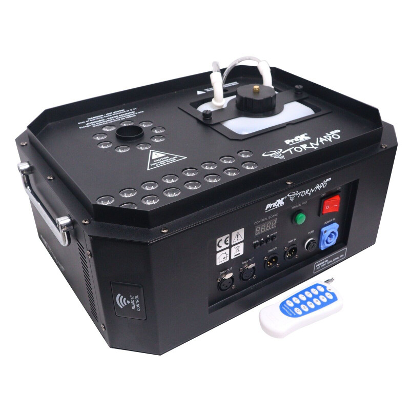 ProX X-TORNADOLED MK2 Professional Stage Portable Fog Machine DMX RGBA LED