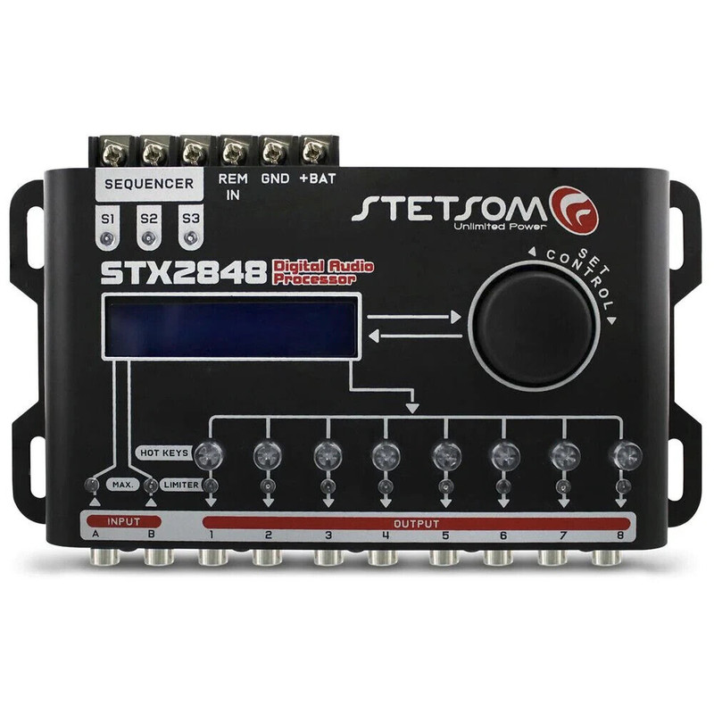 Stetsom STX2848 Equalizer / Crossover 2 Input Channels, 8 Output ...