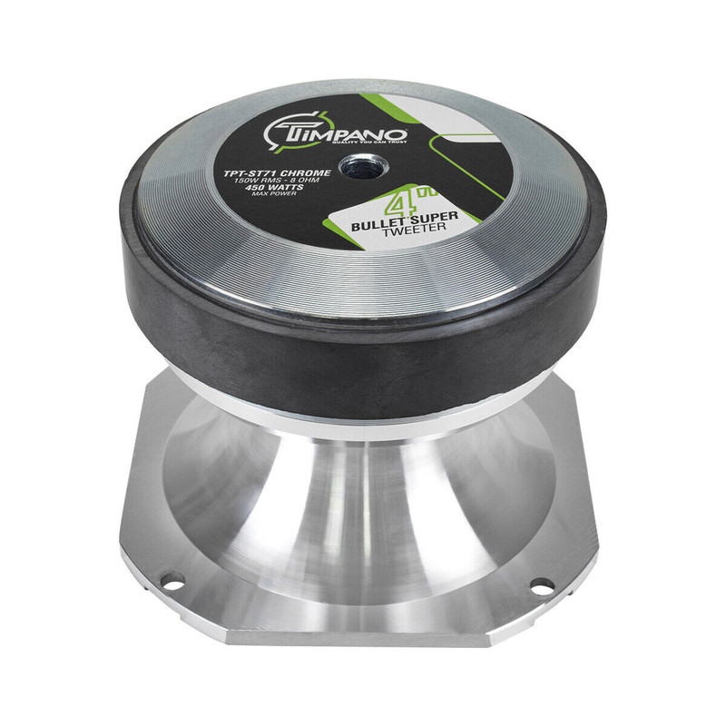 Timpano TPT-ST71 CHROME PRO Bullet 4" Super Tweeter 900 Watts Max Power