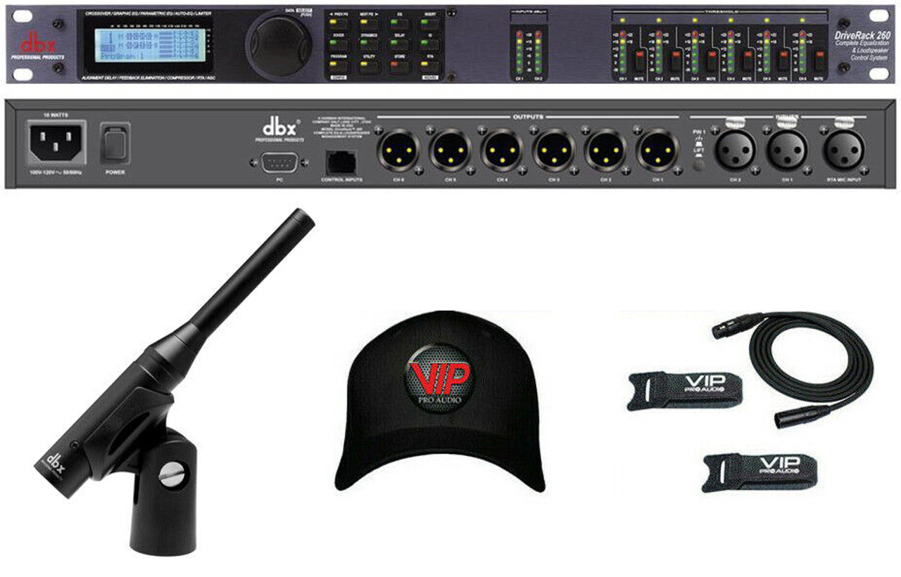DBX DRIVERACK 260 LOUDSPEAKER MANAGEMENT SYSTEM 2IN-6OUT + RTA-M OMNI ...