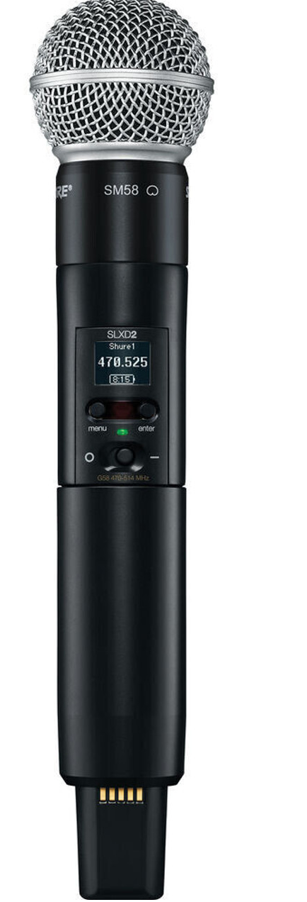 Shure SLXD2/SM58 G58 Digital Wireless Handheld Microphone Transmitter ...