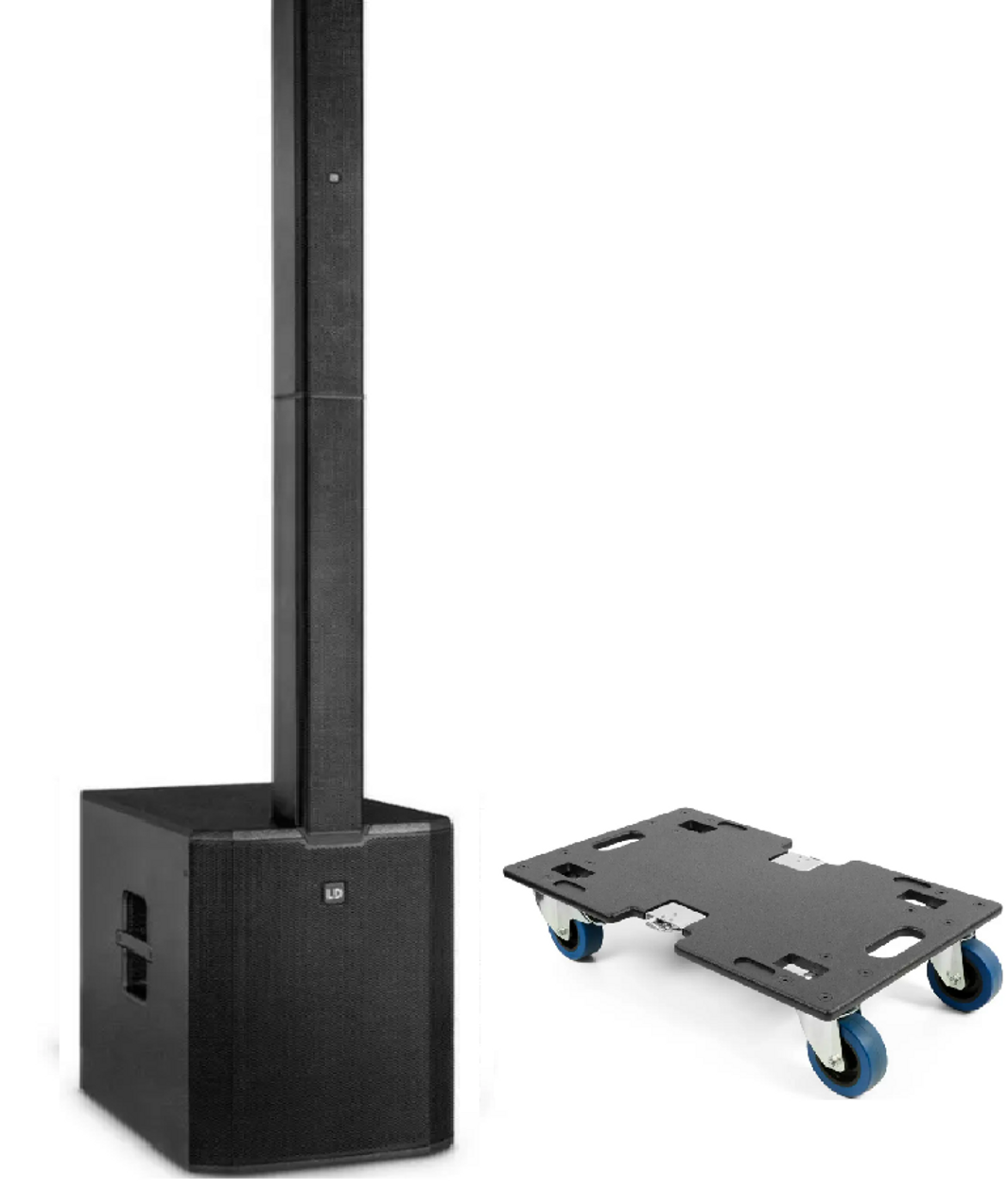 LD Systems Maui 28 G3 Compact Cardioid Column PA + MAUI 28 G3 CB Castor ...