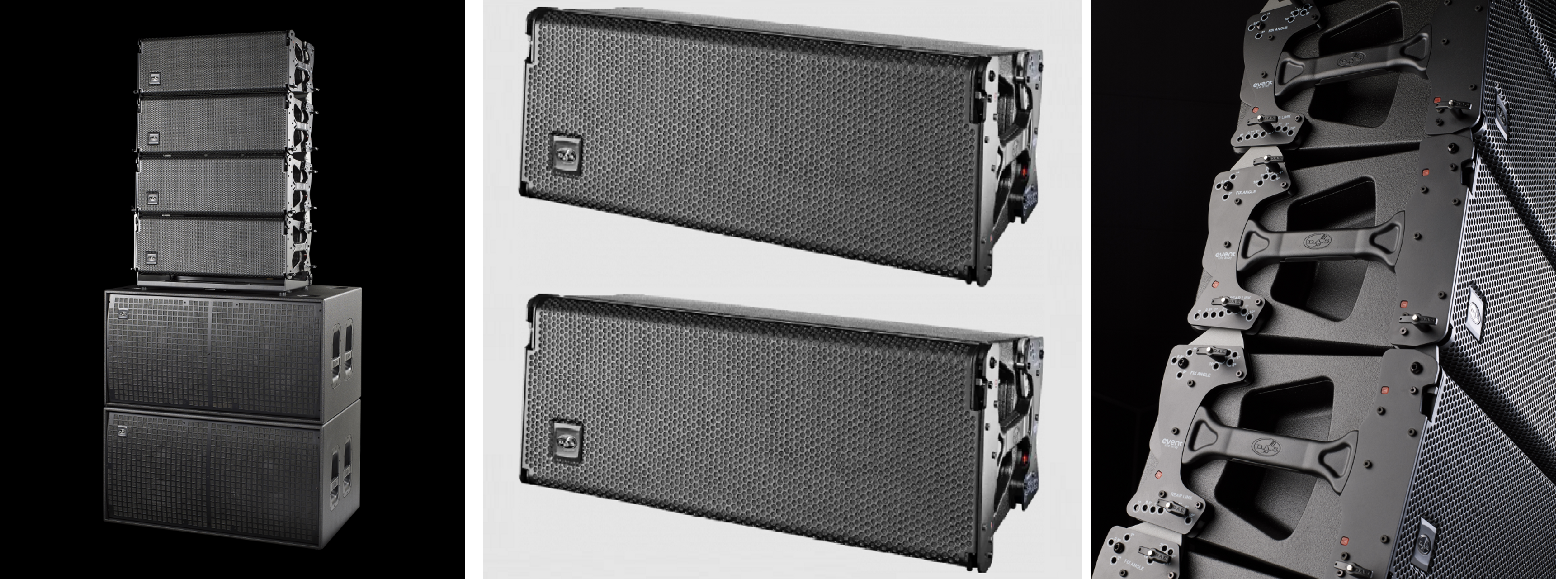 D.A.S 2X EVENT 210A DUAL 10" POWERED 3-WAY LINE ARRAY SPEAKER PRO AUDIO ...