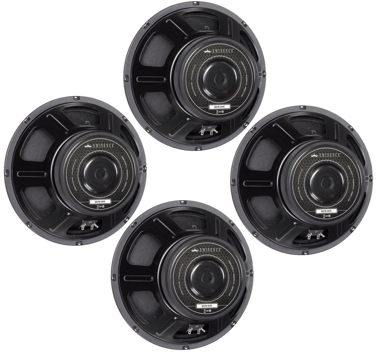 4X EMINENCE DELTA-12LFC 12" PRO AUDIO MID-BASS SPEAKER 1000 WATTS ...