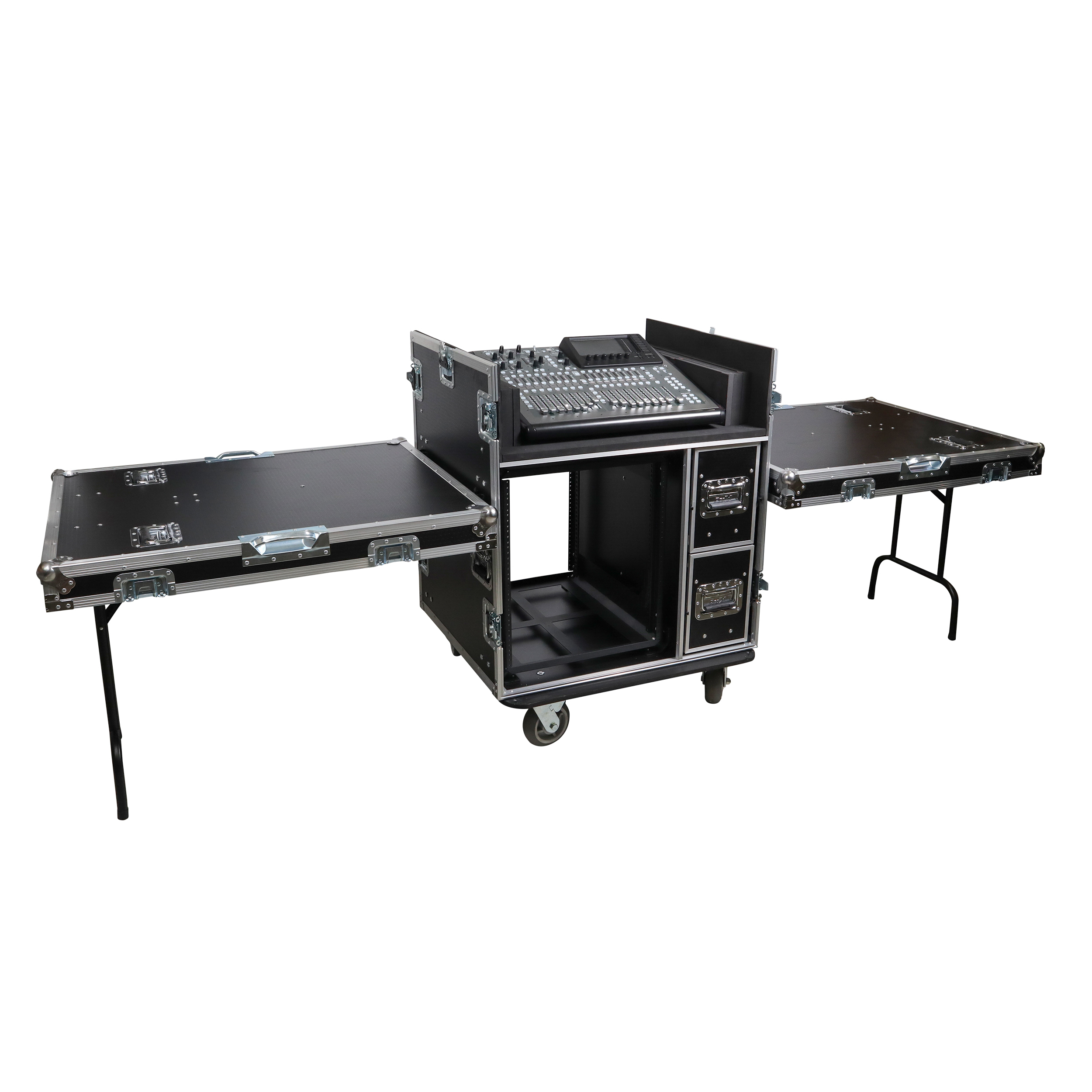 BRANCO ATA Flight Style FOH Mixing Console Case 12U Shockproof Rack 2 ...