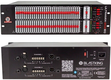 Blastking ULTRAMIX3102-EQ Dual 31-Band Graphic Equalizer