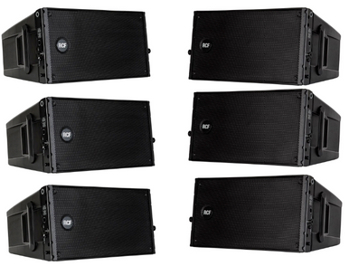 6X RCF HDL 10-A Active Line Array Module 1400 Watts Amplified DJ / Club ...