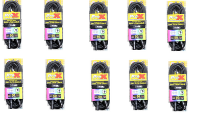 10X ProX XCP-DMX05 5 Ft. DMX XLR3-M to XLR3-F Premium Cable