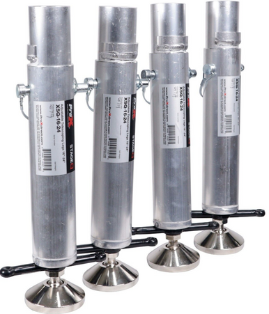 ProX XSQ-1624MK2 4x Telescoping Stage Legs, Ball Joint Adjusts from 16 ...