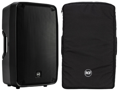 RCF HDM 45-A Active 2-Way PA Speaker 2200W Floor Monitor + RCF CVR HD ...