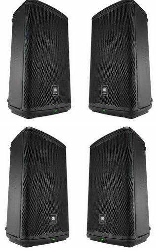 4x JBL EON712 12" Powered PA Portable DJ Speaker with Bluetooth and DSP ...