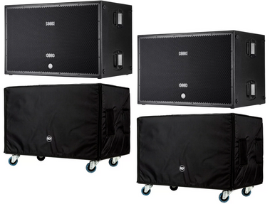 2x RCF SUB 8006-AS Dual 18" Active High Power Subwoofer 5000W + 2x CVR SUB 8006 Speaker Cover