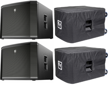 2x EV ETX-15SP Active 15" Powered Sub-Woofer 1800W Amplified SUB w/ DSP ...