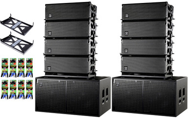 8x DAS Event-210A Dual 10" Powered Line Array + 2x Event 218A Dual 18 ...