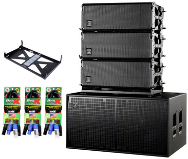 3x DAS Event-208A Dual 8" Powered Line Array + Event 218A Subwoofer ...