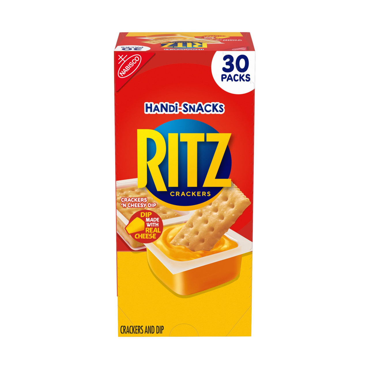 Ritz Crackers Handi-Snacks Crackers 'N Cheesy Dip, 0.95 oz (30 Packs)