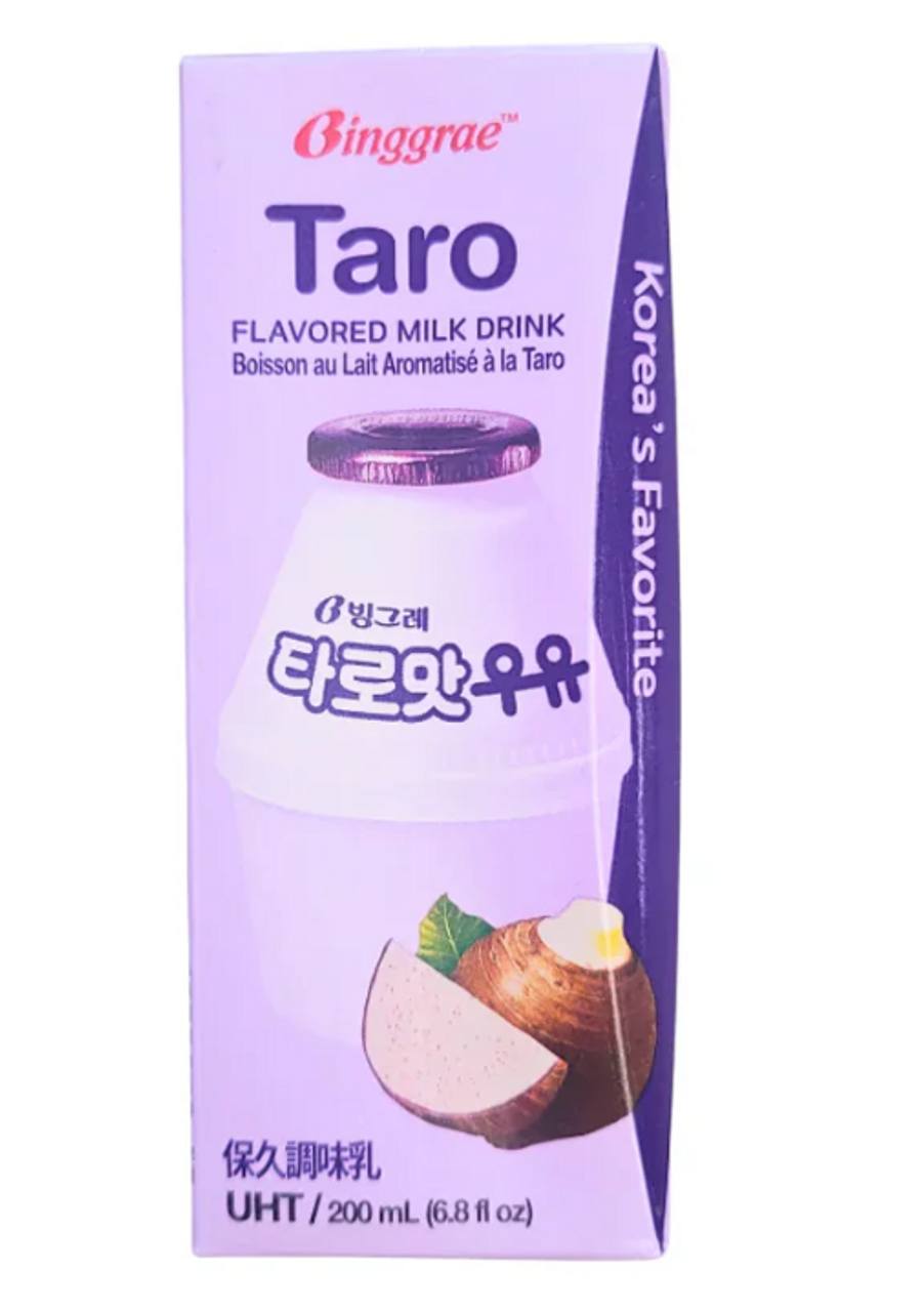 Binggrae Taro Flavored Milk, 6.8 fl oz Cartons