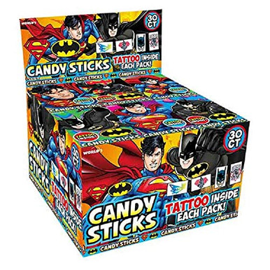 Batman & Superman DC Candy Sticks